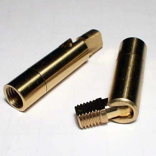 Messing-Dreh-Kippgelenk 13x41mm, M8x1 IG, M8x1 AG m. Verdrehschutz