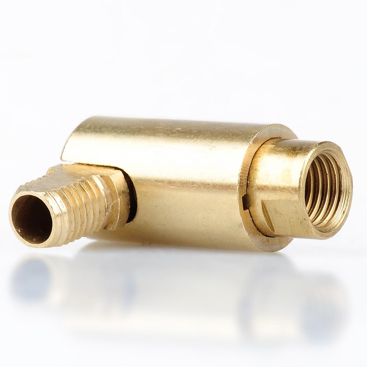Messing-Dreh-Kippgelenk 10x38 mm, M8x1 Außengewinde (m. Verdrehschutz)