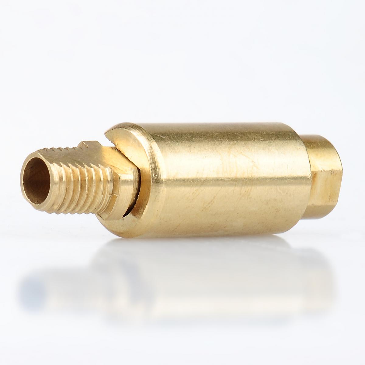 Messing-Dreh-Kippgelenk 10x38 mm, M8x1 Außengewinde (m. Verdrehschutz)